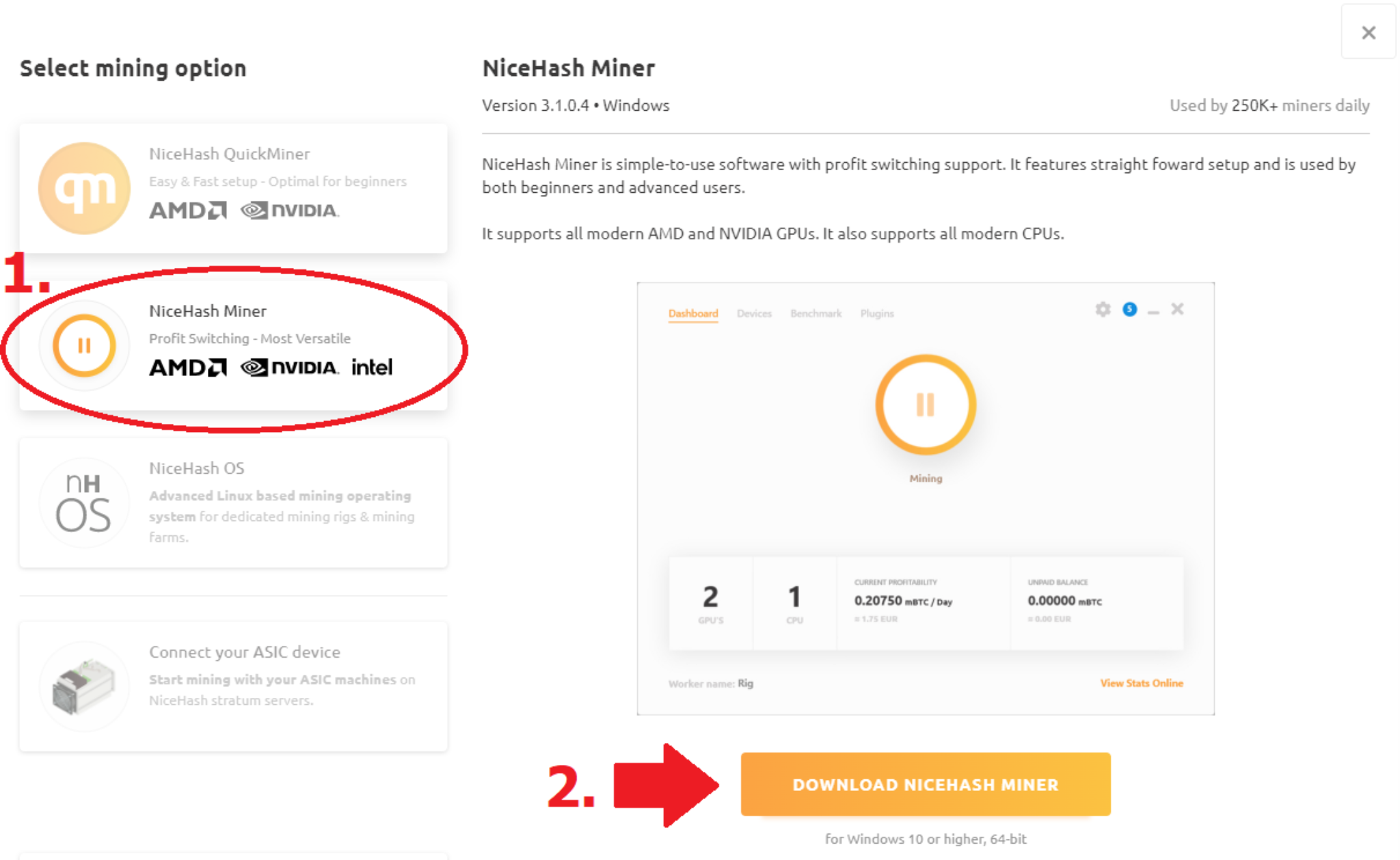 Hướng dẫn cách đào coin trên PC & Laptop bằng NiceHash 2025